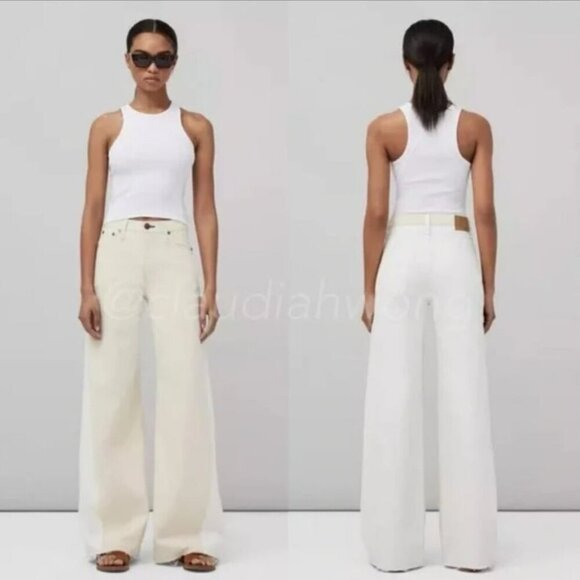 rag & bone | Jeans | Rag Bone Twotone Sophie Hi Rise Ultra Wide Leg ...